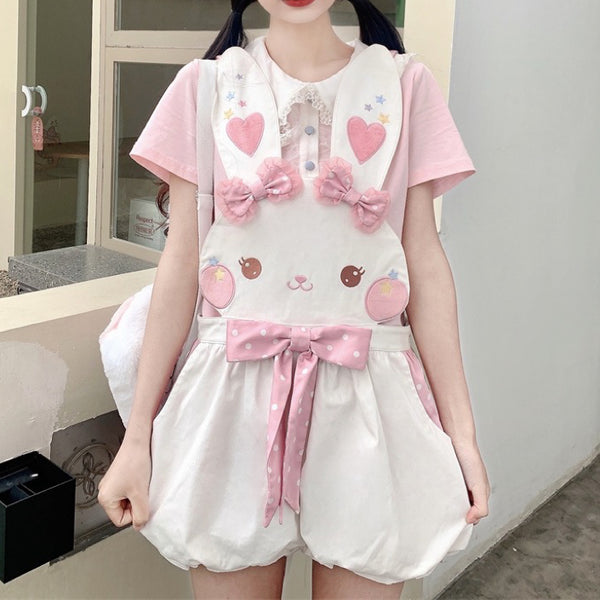 Rabbit overalls shorts HA0913 – hanaesbusiness